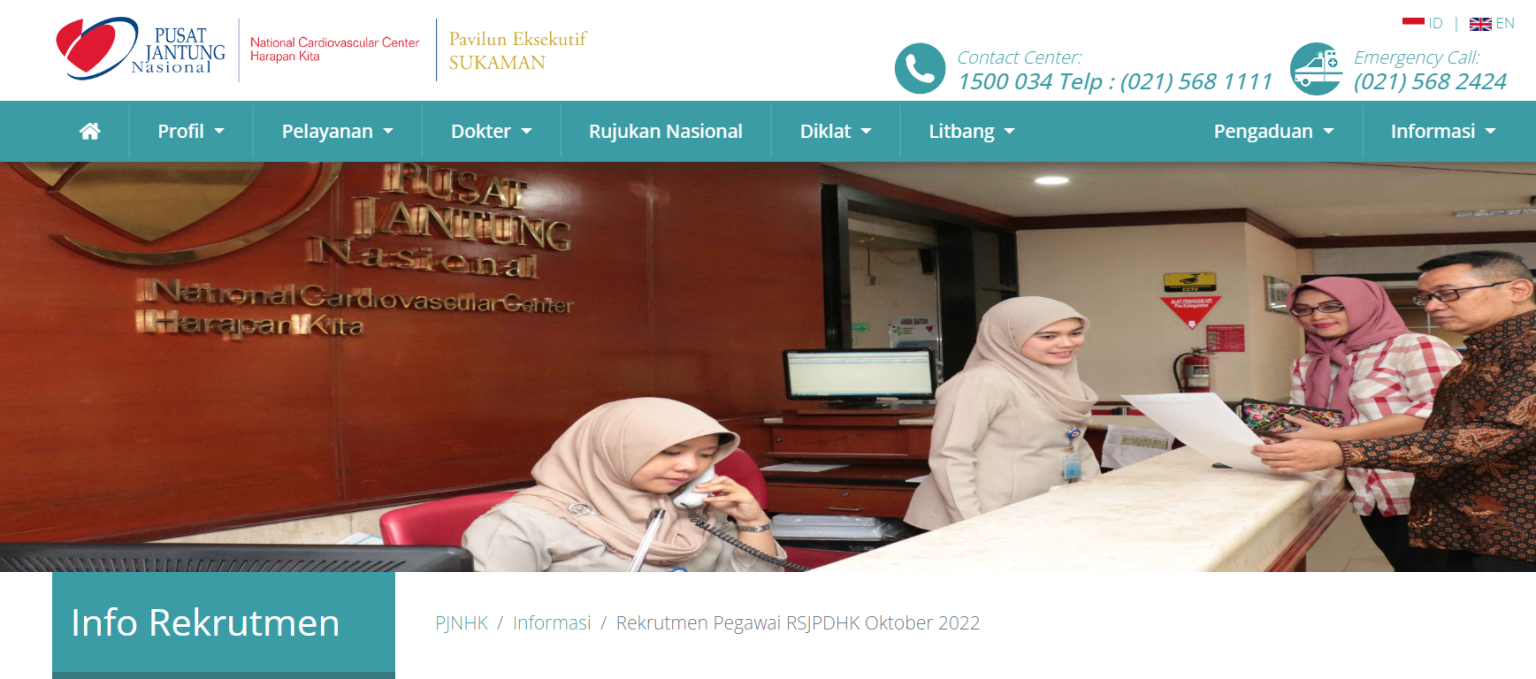 Open Rekrutmen Perawat dan Nakes Di RS Pusat Jantung Nasional (Oktober ...